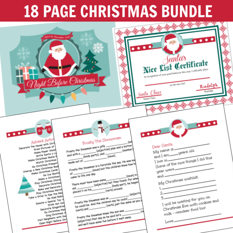 Christmas Printable Bundle - Digital Download - OhMy-Creative Shop