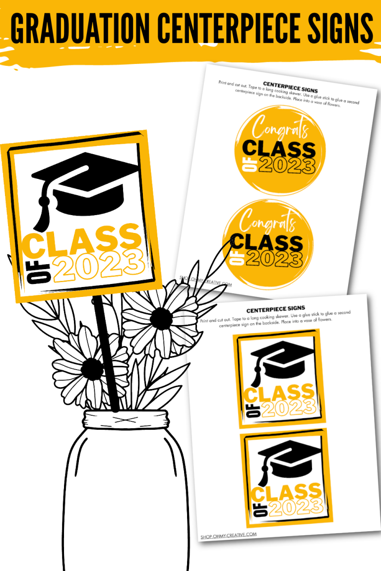 Gold & Black Graduation Party Printables - OhMy-Creative Shop