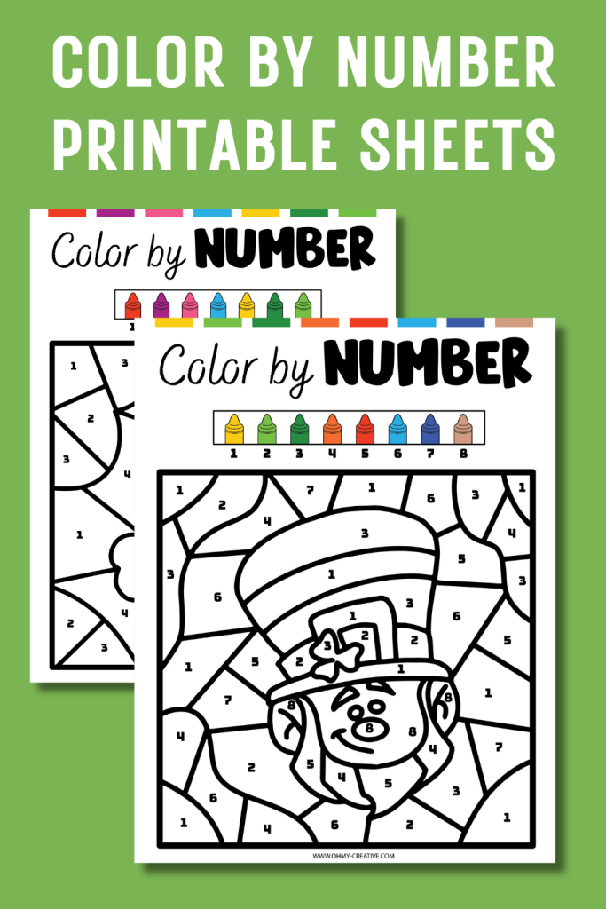 St. Patrick's Day Color by Number Worksheets - OhMy-Creative Shop