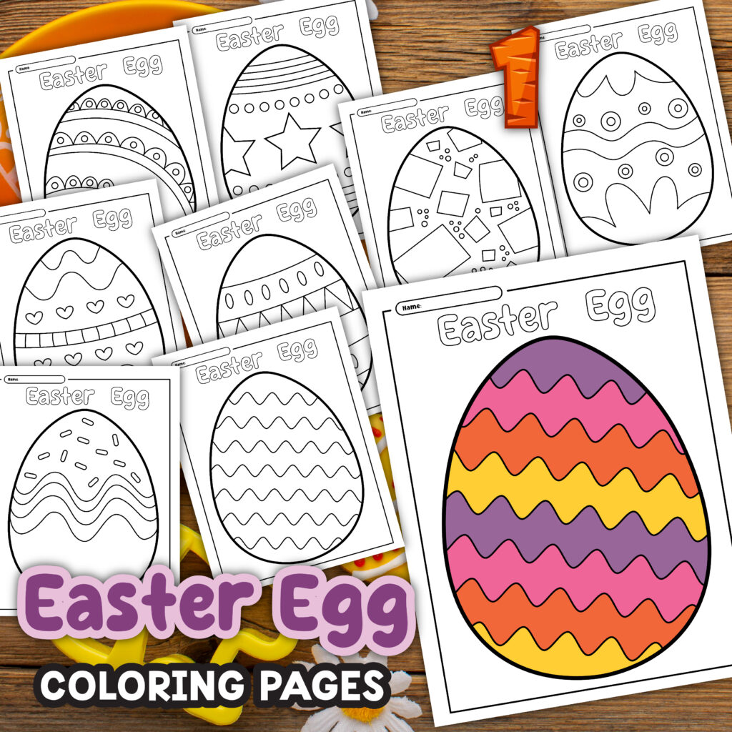 Easter Egg Coloring Pages - OhMy-Creative Shop