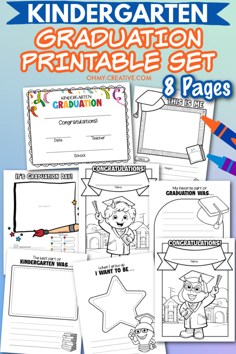 Kindergarten Graduation Activity Pages & Certificate - OhMy-Creative Shop