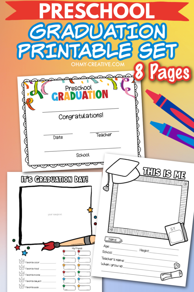Preschool Graduation Activity Pages & Certificate - OhMy-Creative Shop